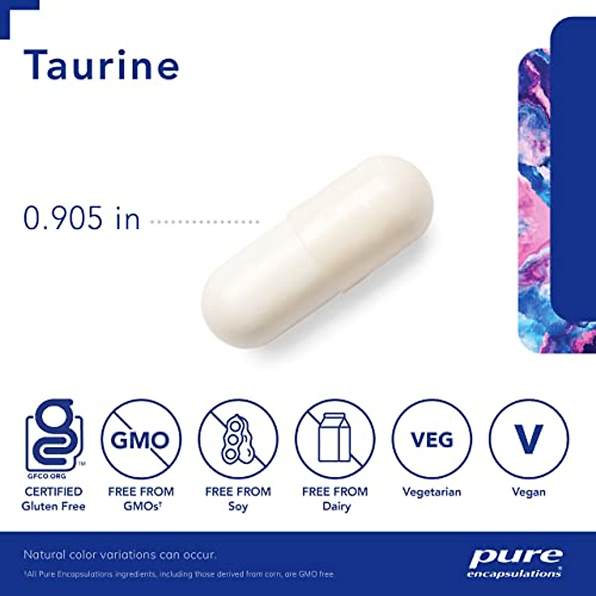 Pure Encapsulations Taurine 1,000 mg | Amino Acid Supplement for Liver, Eye Health, Antioxidants, Heart, Brain, and Muscles* | 120 Capsules