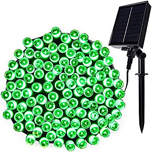 Twinkle Star Solar Halloween String Lights, 98FT 300 LED 8 Modes Solar Powered Starry Fairy Light Waterproof, Outdoor/Indoor Christmas Decor for Garden Yard Holiday Party Wedding, Green