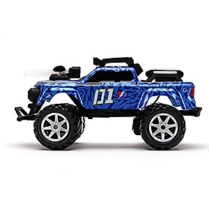 Jada Toys Battle Machines 1:16 Laser Combat RC Remote Control Car 2-Pack, 2.4 GHZ Red/Blue Truck, Toys for Kids and Adults (251109005)