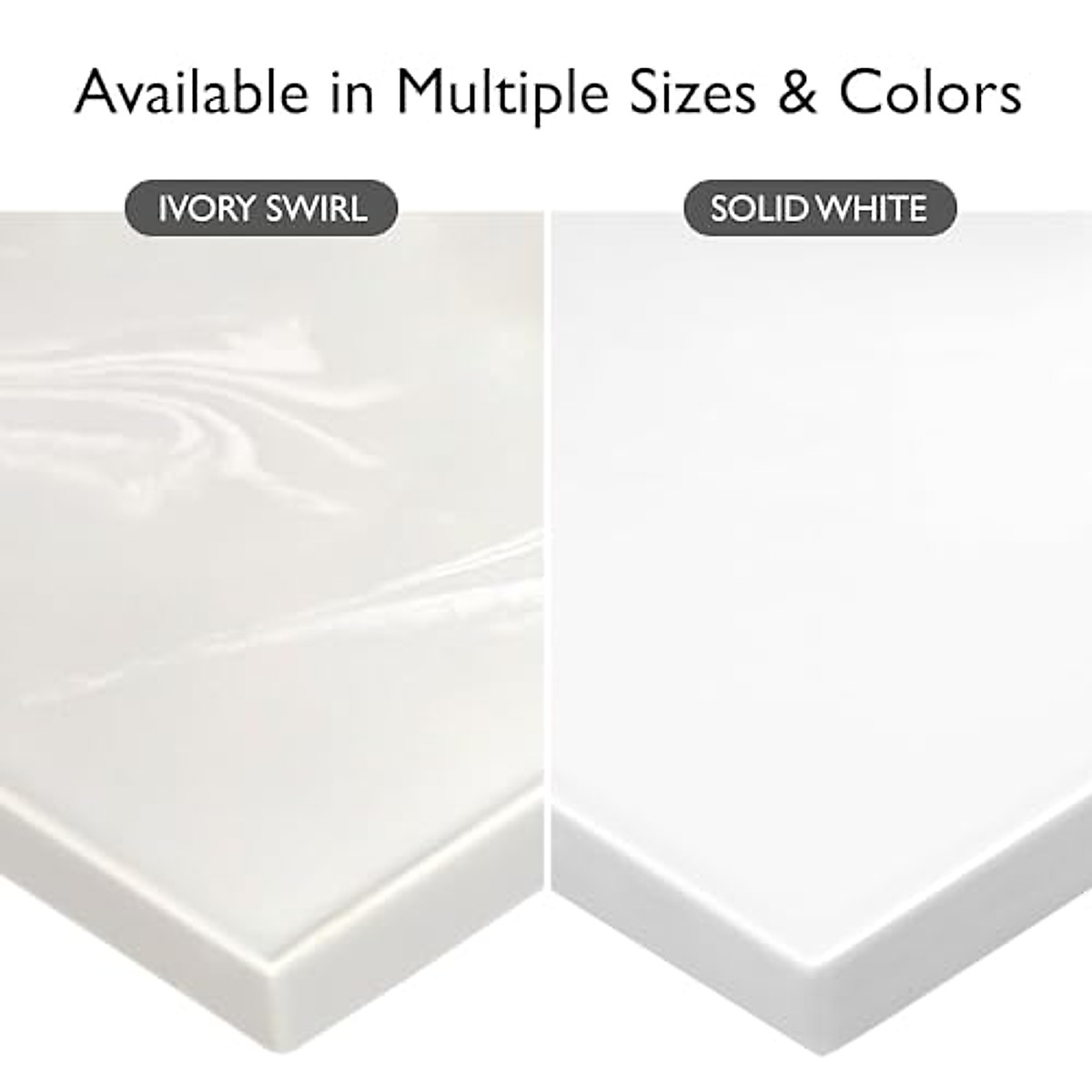 Design House 550905 Universal Cultured Marble Side Splash 21.5 inch, Solid White