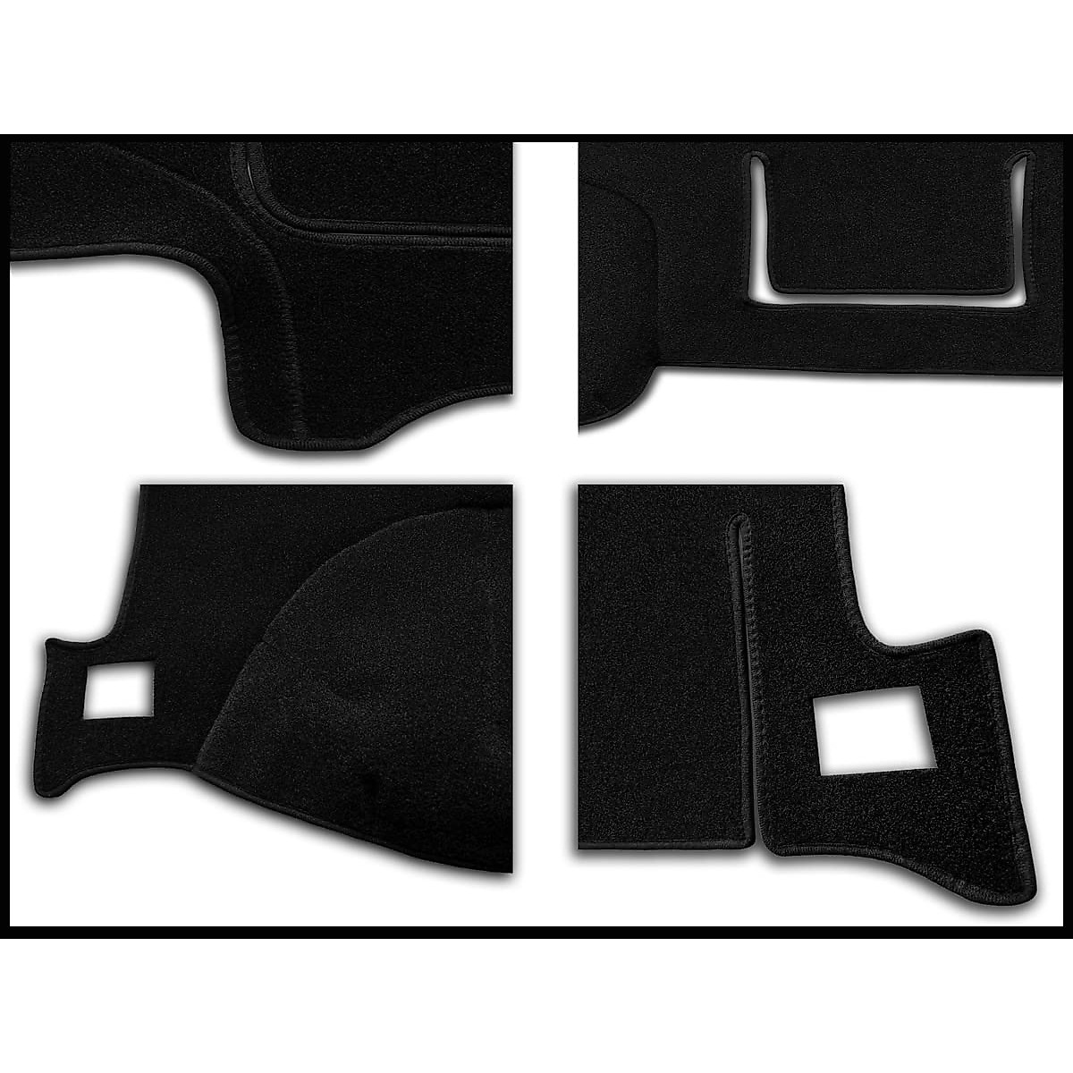 Fcovergurus Dash Cover Mat Custom Fit for Ford 1973-1979 F100 F150 F250 F350 Bronco Pickup Truck, Dashboard Cover Pad Carpet Protector (Black) F129