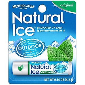 Mentholatum Natural Ice Lip Balm Original SPF 15 1 Each ( Pack of 3)