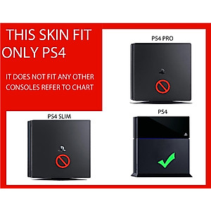 ZOOMHITSKINS PS4 Console and Controller Skins, Black Leather Red Sado Sexy Girl Art Painting Ruby Cherry, Durable, Bubble-Free Goo-Free, 1 Console Skin 2 Controller Skins, Made in USA