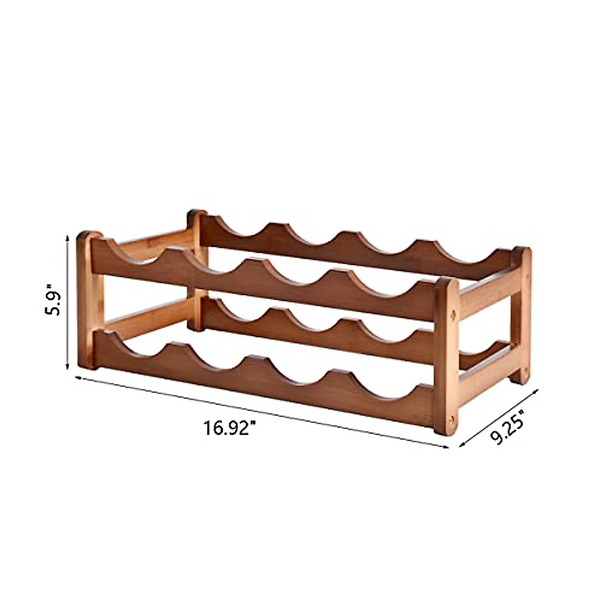 Maydear Multi-Tier Bamboo Wine Rack, Wine Racks Countertop, Freestanding Display Stand Shelves-2 Tier