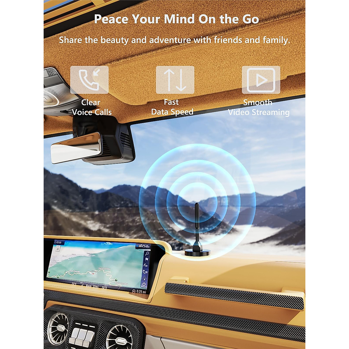 Cell Phone Signal Booster for RV | Boosts 5G 4G LTE for All U.S. Carriers - Verizon, AT&T, T-Mobile & More on Band 2, 4, 5, 12, 13 and 17 | Easy to Setup | FCC Approved