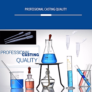 HJYZY 200pcs 0.2/0.5/1.5ML Clear Plastic Graduated Microcentrifuge Test Tubes with Attached Lid 3ml Calibrated Pipette Dropper Plastic Disposable Transfer Pipettes