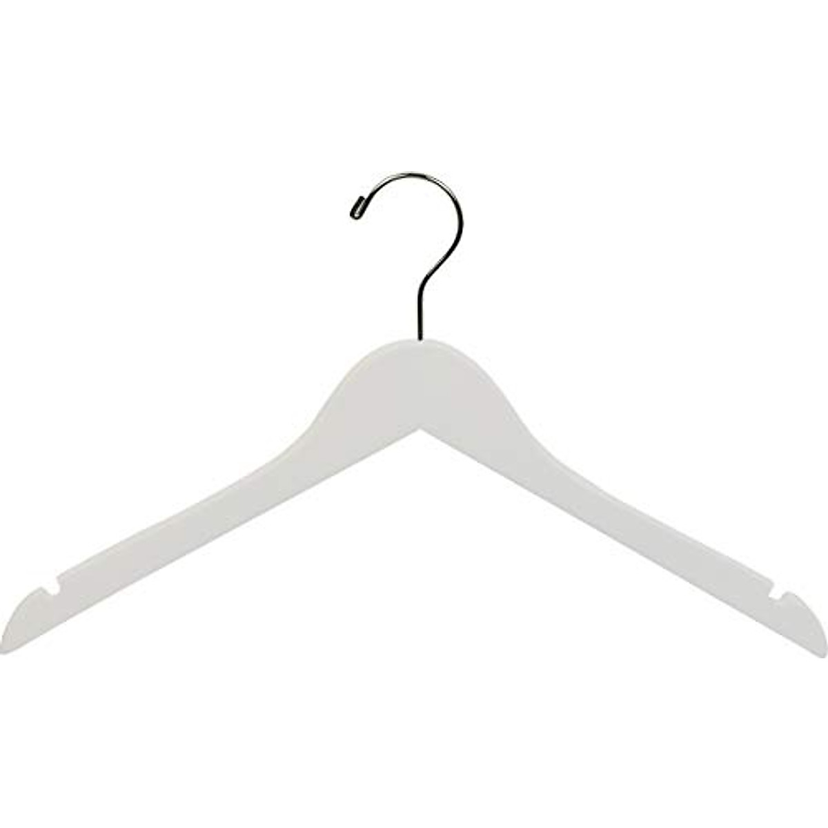 The Great American Hanger Company Wooden Suit Clothing Hangers, Box of 100, White Finish - 200222-100