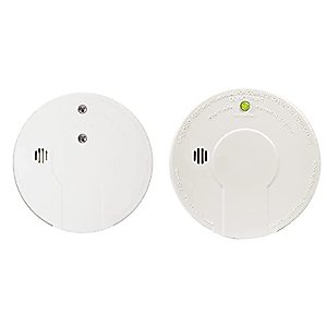 Kidde Premium Smoke Detector, Battery-Operated Smoke Alarm with Hush Feature, 9V Battery Included & Smoke Detector, Battery Powered with Test Button
