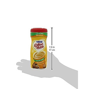 Nestle Coffee Mate Sugar Free Hazelnut Powder Coffee Creamer 10.2 oz. Canister (Pack of 6)