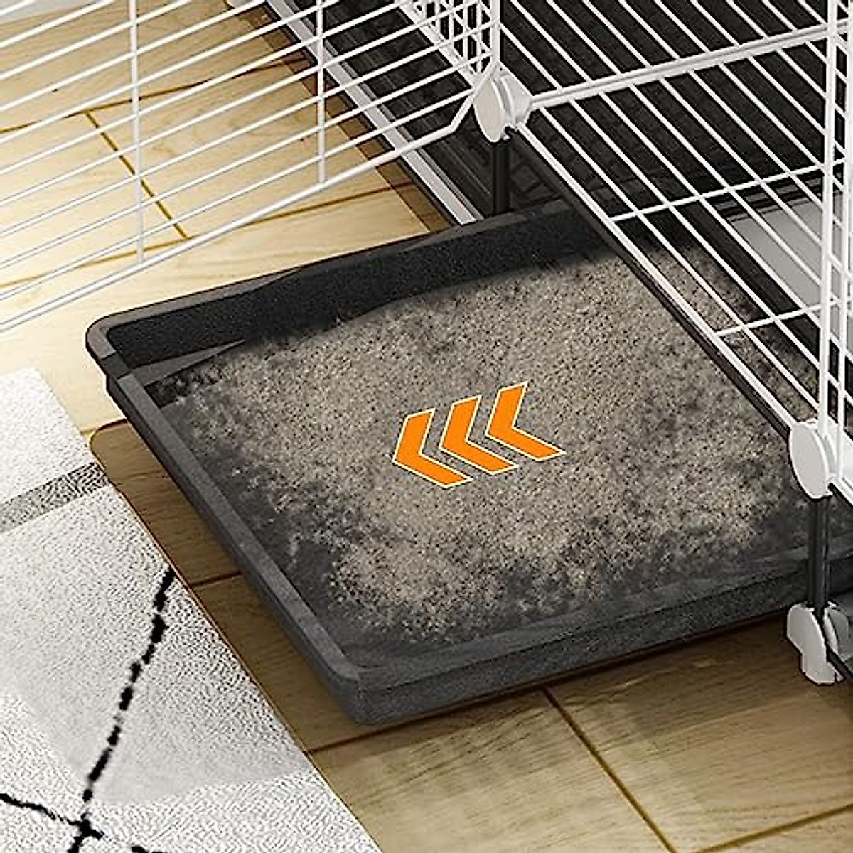 Small Animal Cage, Rabbit Cage Small Cage Chinchilla Cage Metal Pet Cage with Removable Tray, Ferret Cage, Chinchilla Cage Grid Spacing1.5cm/0.6" for Small Pets, Guinea Pigs, Bunny,Chinchilla (Color