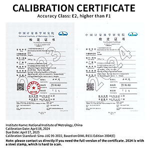 Goetland Certificated F1 Scale Calibration Weight Kit Set 25 pcs 1mg-1kg Stainless Steel High Precision for Balance Digital Scale Lab Education