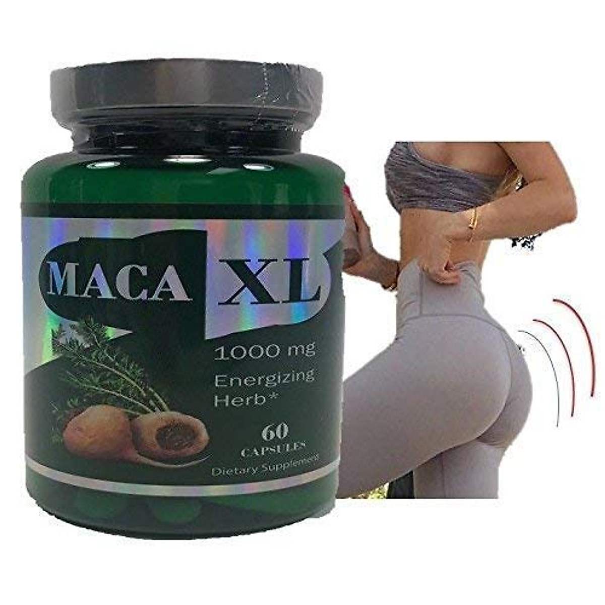 Maca Capsules Original Pill Shape Buttocks Bigger Butt Booty Shaper Super MACAXL Get a Bigger Booty