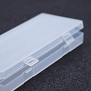 Onwon 2 Pack 8 Cell 18650 Plastic Battery Storage Case with Hook Holder Waterproof Transparent Clear Hard Plastic Battery Box Organizer for 8 x 18650 Size Batteries