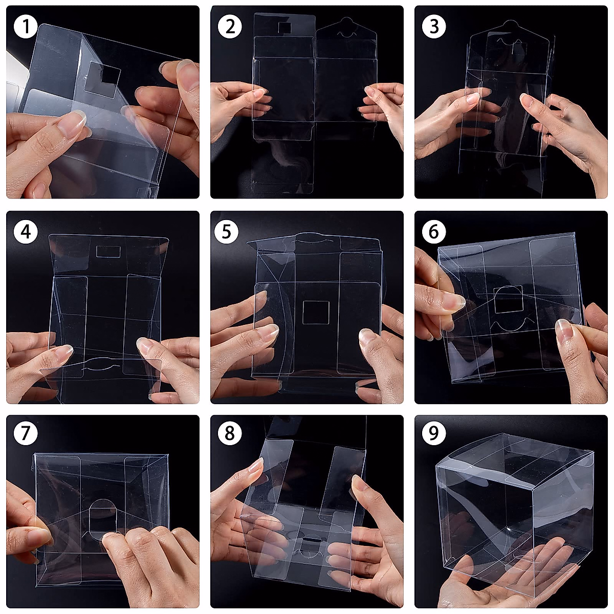 Sdootjewelry 4''×4''×4'' Clear Favor Boxes, 25 Packs Clear Gift Boxes with Ribbon, Clear Boxes for Favors, Transparent Plastic Gift Boxes for Wedding Party Baby Shower