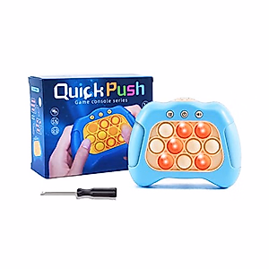 Electronic Pop Light Up Fidget Game,Handheld Pop Games,Breakthrough Educational Game Console,Sensory Toy(Light Blue)