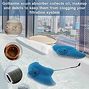 Hot Tub Scum Absorber Spa Cleaner, Reusable Oil Absorbing Sponge for Pool, Hot Tub, SPA, Absorbs Scum,Oil, Slime and Grimes, Must Have Hot Tub Cleaning Accessories for Adults and Kids(2 pack）