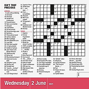 Mensa 10-Minute Crossword Puzzles Page-A-Day Calendar 2021