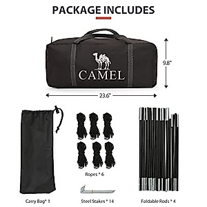 CAMEL CROWN Tents for Camping 7/8 Person Waterproof Easy Setup Folding Camping Tent with 2 Door