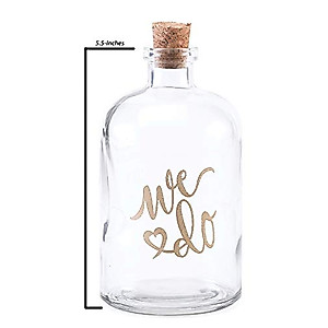 Hortense B. Hewitt Wedding Accessories Sand Ceremony Decanter, We Do, 5.5-Inches