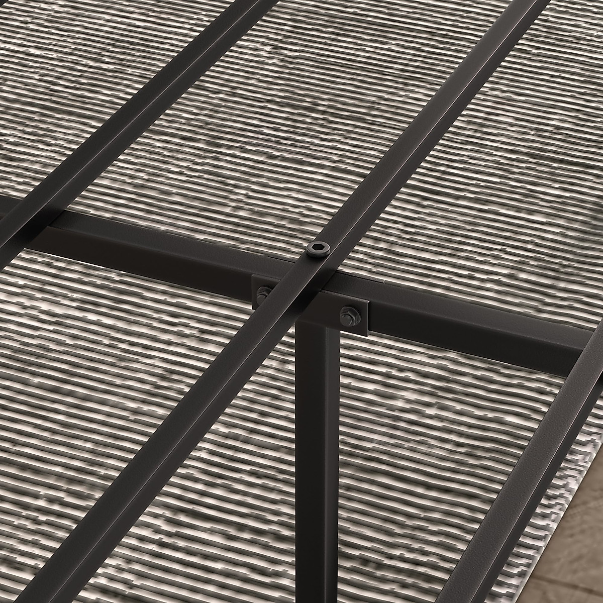 VECELO Full Size Bed Frame Metal Platform with Headboard/Steel Slat Support/No Box Spring Needed/Easy Assembly