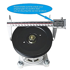 OKH New Parts 174356 Spindle Assembly with Pulley Replace 532174356 82-015 285-108 11014 GT2248 GTH2248 GTH2548 YTH1848XP YTH2748 Jonsered 532174358 LT19A LT2119A LT2122A Pulley 539113962