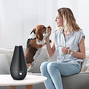 Humidifiers for Bedroom, Ultrasonic Cool Mist Room Humidifier, Auto Shut Off, BPA Free, Whisper Quiet Small Air Humidifier for Bedroom, Office, Desk, Bedside Portable Humidifier