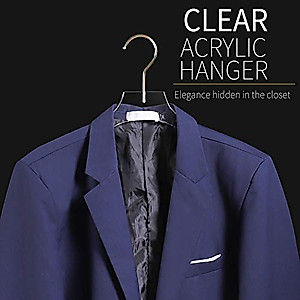 Acrylic Hangers Clear and Gold Hangers Premium Quality Clear Acrylic Clothes Hangers Clothing Standard Hangers
