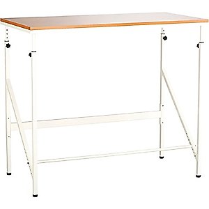 Safco Products 1956BH Sit/Stand Bi-Level Desk, Beech/White