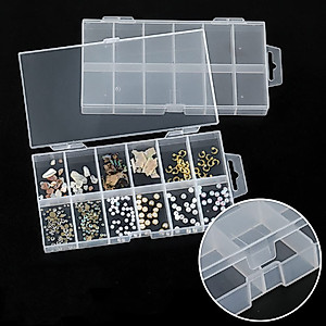 minkissy 5Pcs Boxes containers with lids Portable Bead Box Transparent Beads Button case containers for Beads Storage Box Screw Clamshell Small Object Diamond Box pp Suitcase