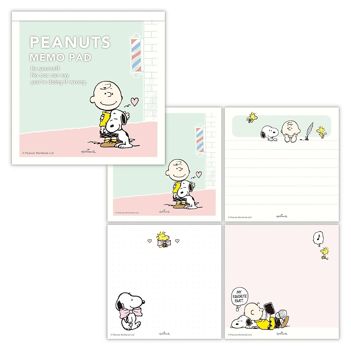 Hallmark 812256 Snoopy Memo Pad, Green