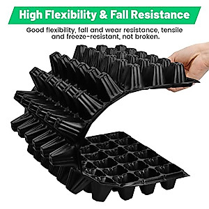 10 Pack Thick Durable 72 Cell Seed Starter Tray, 1.5inch Deep Seed Starter Kit, Gardening Germination Plastic Trays with Drain Holes Reusable Plant Grow Plug Propagation