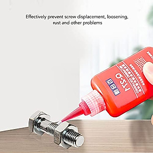 ViaGasaFamido Threadlocker Adhesive Red Threadlocker Sealer 50g Sealing Glue Metal Glue Screw Glue Repair for Thread Fastening Sealing Flange Hoses