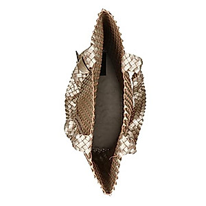 ILSE JACOBSEN HORNBAEK Woven Tote Bag08 |Platin-Silver