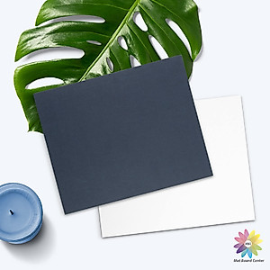 Mat Board Center, 10 Pack 8x10 Picture Backing Boards, Dark Blue Uncut Matt Boards, Ideal for Pictures/Prints/Frames/Arts