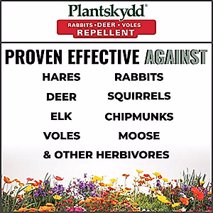 Plantskydd Animal Repellent - Repels Deer, Rabbits, Elk, Moose, Hares, Voles, Squirrels, Chipmunks and Other Herbivores; Ready to Use Liquid - 32 Oz Spray Bottle (PS-1L)