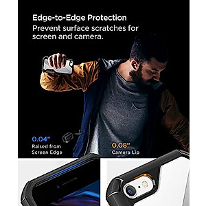 MOBOSI Compatible with iPhone SE 2022 Case/iPhone SE 2020/iPhone 8/7 Case, Rugged Military Grade Hard Vanguard Armor Cover Heavy Duty Shockproof Protective Phone Case 4.7 Inch (Matte Black)