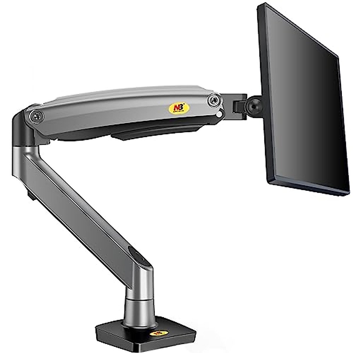 NB North Bayou Monitor Arm Desk Mount Ultra Wide Full Motion Swivel Long Arm with Gas Spring for 22''-35''Monitors from 6.6 to 26.4lbs Height Adjustable Monitor Mount Stand G70