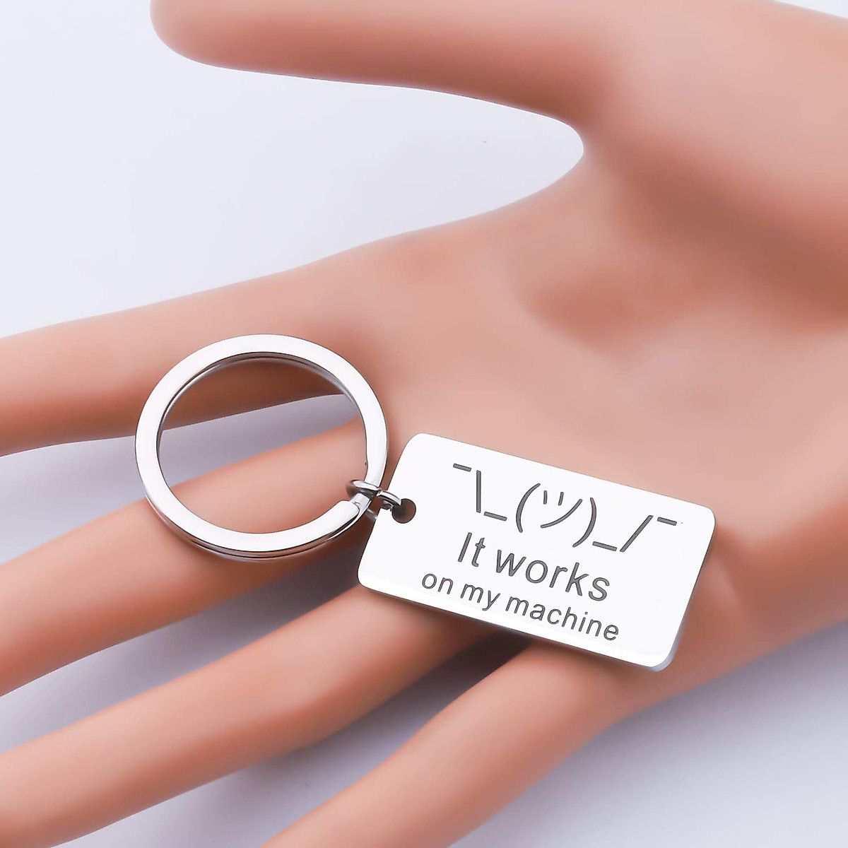 UJIMS Computer Programmer Gift Funny Computer Keychain It Works On My Machine Science Tech Developer Jewelry IT Gifts (Funny Computer Keychain)