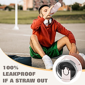 WYHVAND 40 oz Tumbler with Handle, Stainless Steel Insulated Tumbler with Lid and Straw Keeps Drinks Cold and Hot, The Best Birthday Gifts for Family, Friends -Rose Quart