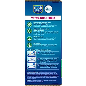 Fresh Step Odor Shield Scented Litter with the Power of Febreze, Clumping Cat Litter, 25 Pounds (Package May Vary)