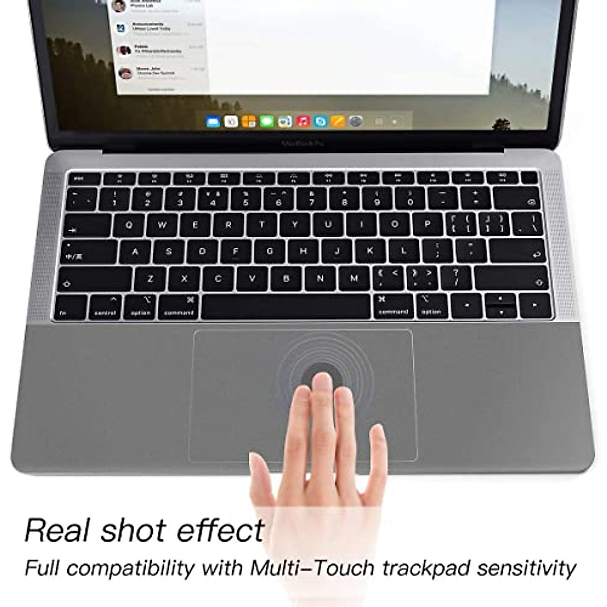 Pack of 2 - Ecomgenic Laptop touchpad Protector trackpad Cover Grey for Acer Swift X SFX14-41G-R1S6 Creator Laptop | 14 Inch