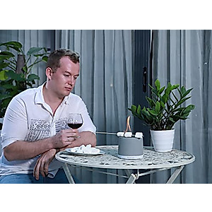 Eyearsen Tabletop Fire Pit,Fire Bowl,Tabletop Fireplace, Indoor and Outdoor Mini Fire Pit, Decor Design Concrete Portable Fireplace,Clean Burning for S'Mores Maker,fit Patio Balcony