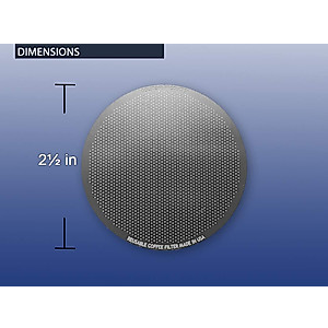 GOLDTONE Stainless Steel Reusable Disk Coffee Filter for Aero Press Coffee and Espresso Makers includes 1oz Scoop and Brush