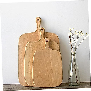 SWOOMEY 1pc Wood Cheese Board Pallet Pallets Square Tray Fruit Tray Bread Boards Wooden Cutting Board Mincing Board Chopping Board Breadboard Wooden Breadboard Bamboo One Piece Khaki