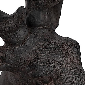 Sagebrook Home 11222 Resting Deer Figurine, 6" x 12.5" x 13.75", Rust