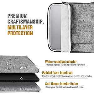 TiMOVO 13.3-14" Laptop Sleeve Case Carrying Bag with Pockets for Surface Pro 9/8/X, MacBook Air 2022-2018, MacBook Pro M2 14" /13" M2/M1 Pro/M1 Max 14.2 2023-2021, Galaxy Tab S9+/S8+ 12.4",Light Gray