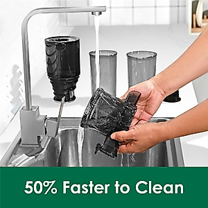 Cold Press Juicer Machines,Fretta Slow Masticating Juicer Machines with 4.25" Large Feed Chute,Fit Whole Fruits & Vegetables Easy Clean Self Feeding,High Juice Yield,BPA Free (Black)