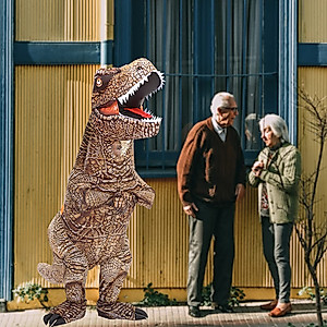 Dinosaur Costume for Adult, Inflatable Dinosaur Costume Adult, T-Rex Costume Blow up Funny Halloween Dino Costumes Fancy Dress, for Women Teens