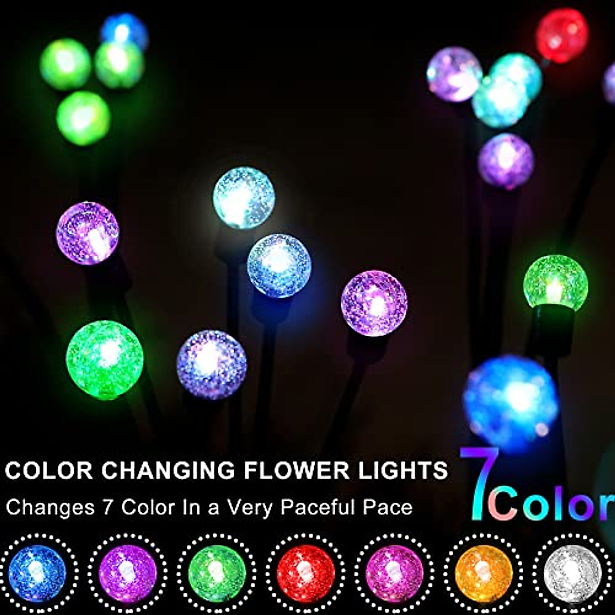 YUNJACKEYDZ Solar Garden Lights-Outdoor Solar Lights for Yard-Solar Powered Firefly Lights Outdoor Waterproof Wind Dancing Solar Lights for Landscape Decoration Lights Yard Patio Pathway Decoration