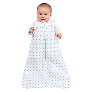 HALO Sleepsack Gift Set Bundle - 100% Cotton 3-Way Swaddle, Neutral Triangles, Newborn - Organic Cotton Swaddle & Wearable Blanket 2-Piece Gift Set Box, Chambray